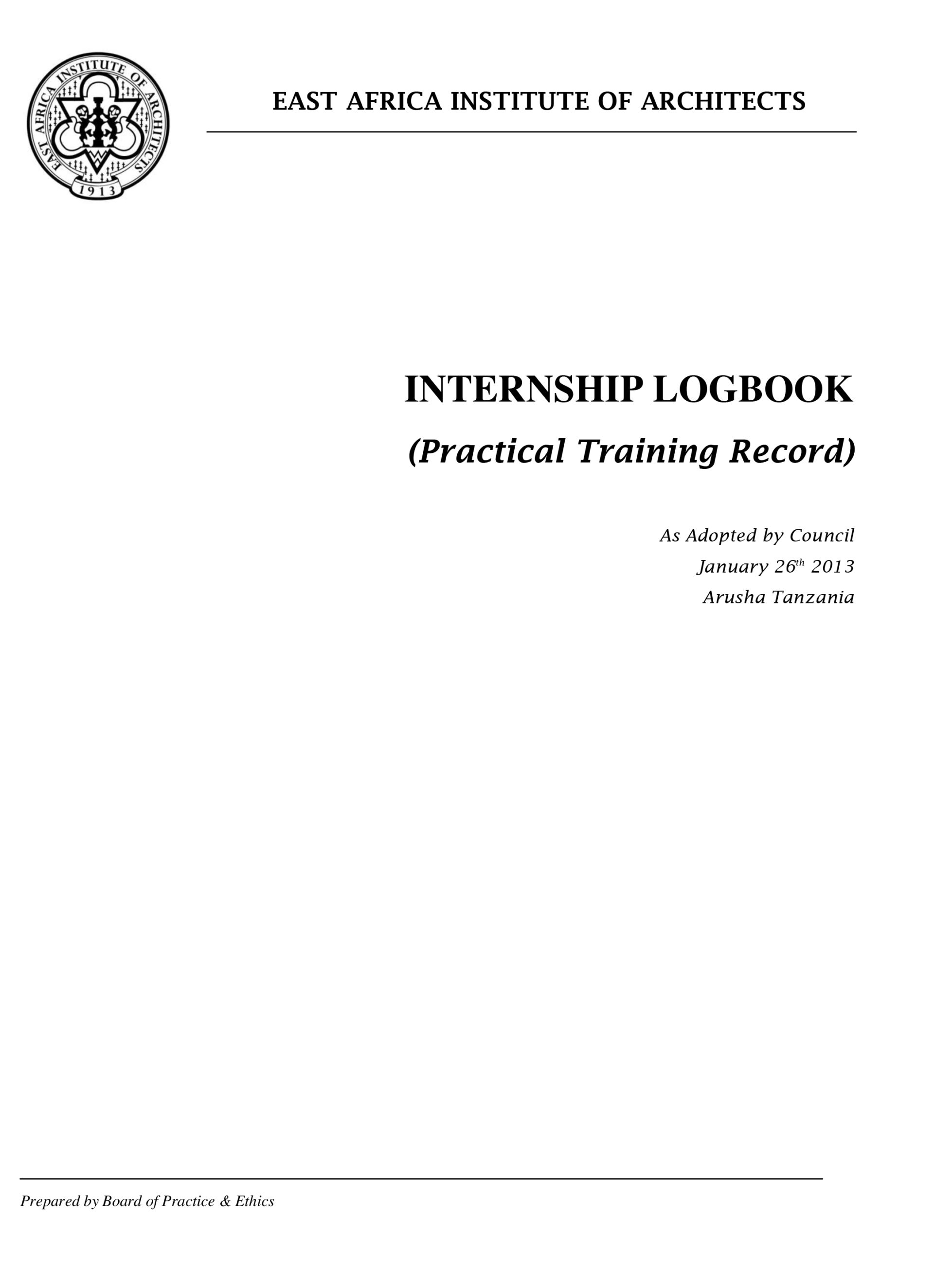 INTERNSHIP LOGBOOK(Practical Training Record) – Rwanda Institute of ...